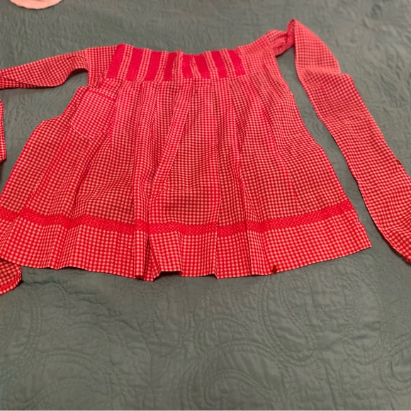 Kitchen | Vintage Handmade Red Check Apron | Poshmark